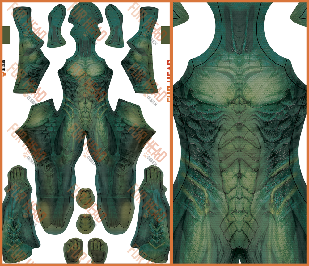 Fishman Pattern - Fur Head Design