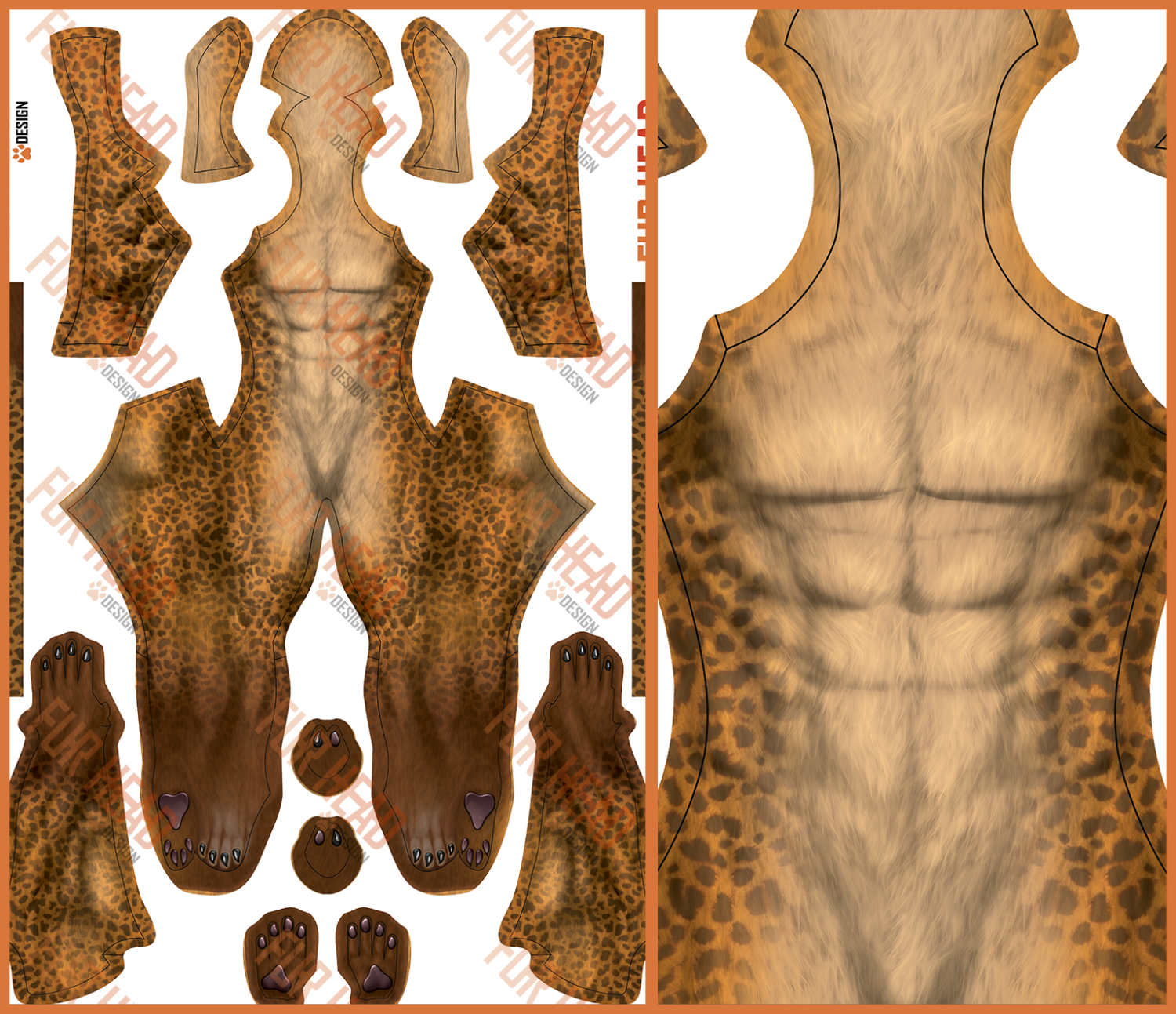 Fur Head Design – Petsuit & Furry Petplay Dye-Sub Pattern files